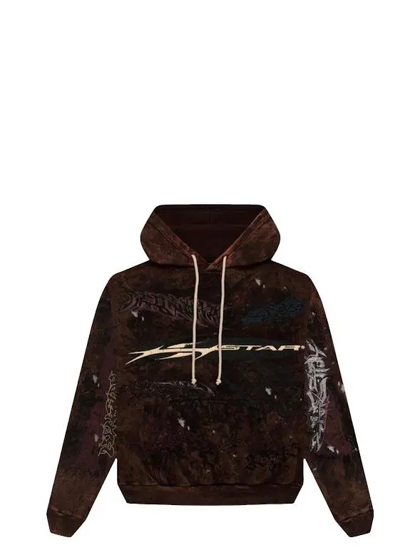 HELLSTAR Graffiti Hoodie - Brown