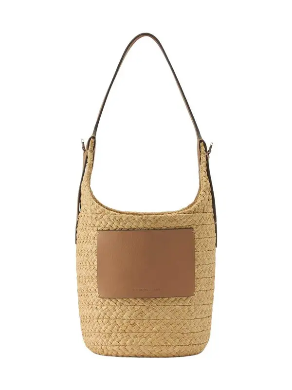 Helen Kaminski Nisida Raffia Bucket Bag - Natural/caramel