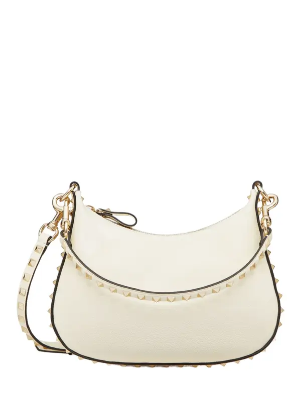 Valentino Garavani Small Rockstud Hobo Bag - White