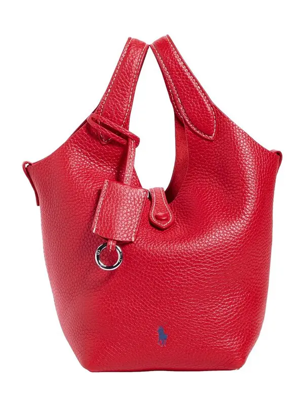 Polo Ralph Lauren Drum Pebble Crossbody Bag - Classic Red