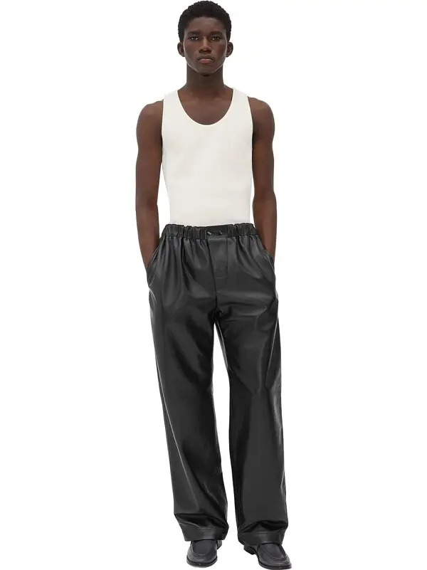 Bottega Veneta Leather Trousers - Black