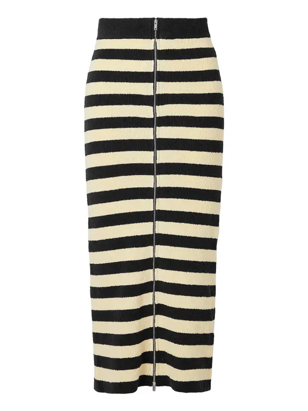 Nanushka Net Sustain Nima Striped Terry Midi Skirt - Multi