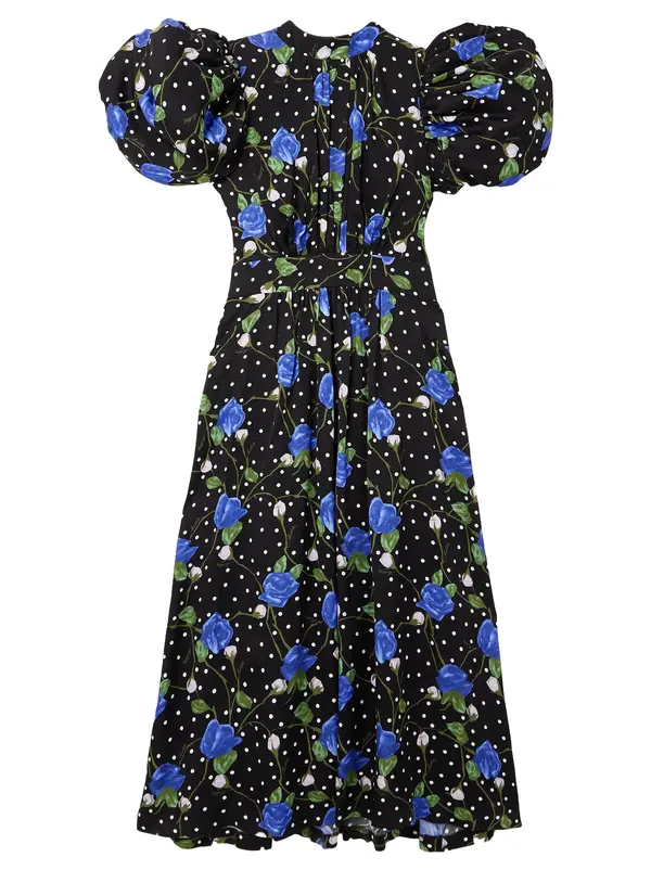 ROTATE BY BIRGER CHRISTENSEN Noon Printed Satin Midi Dress - Multi