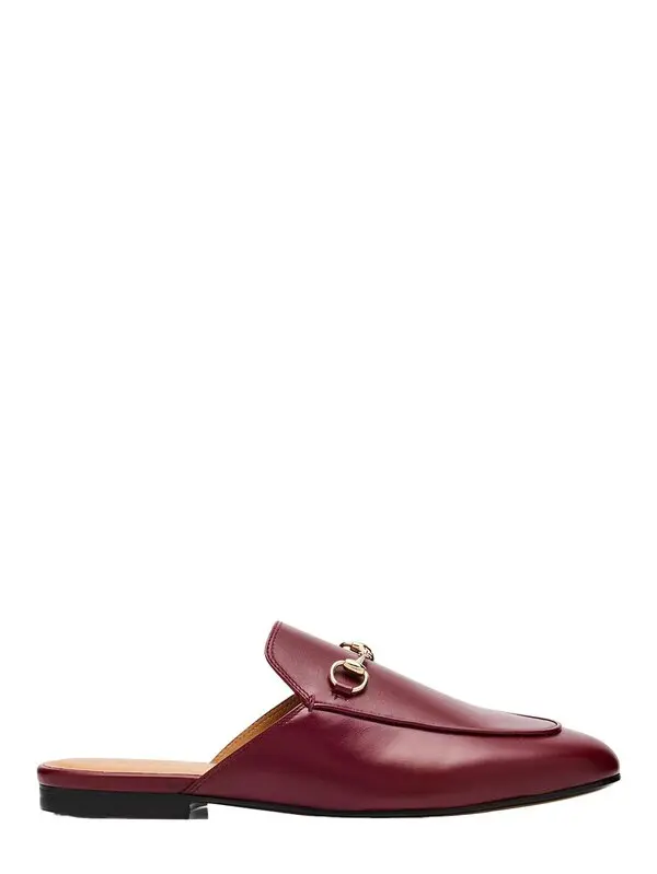Gucci Princetown Leather Mules - Burgundy