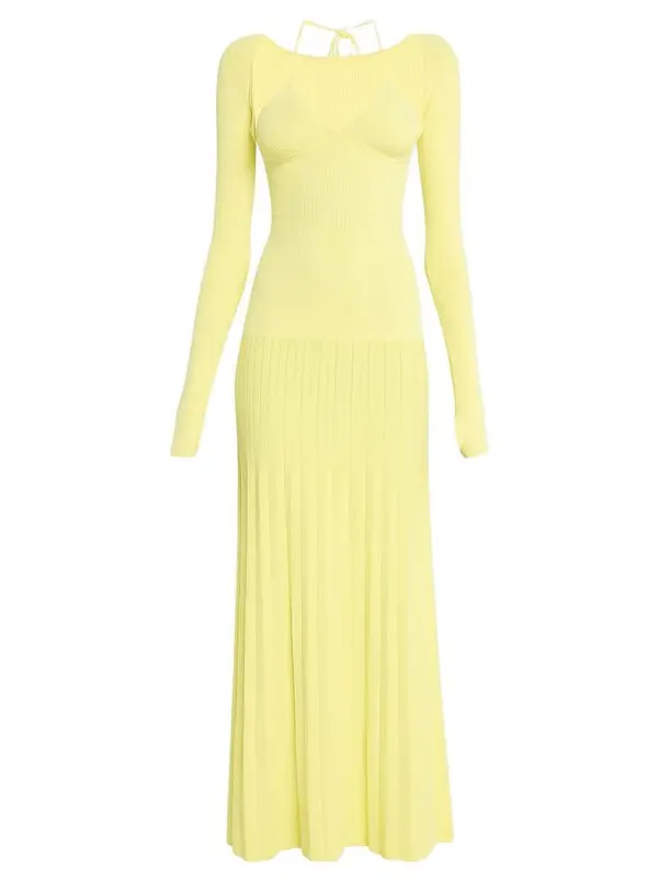 Sir The Label Juniper Contoured Knit Dress - Lemon