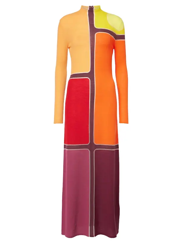 Gabriela Hearst Apollonis Wool And Cashmere Maxi Dress - Multicoloured