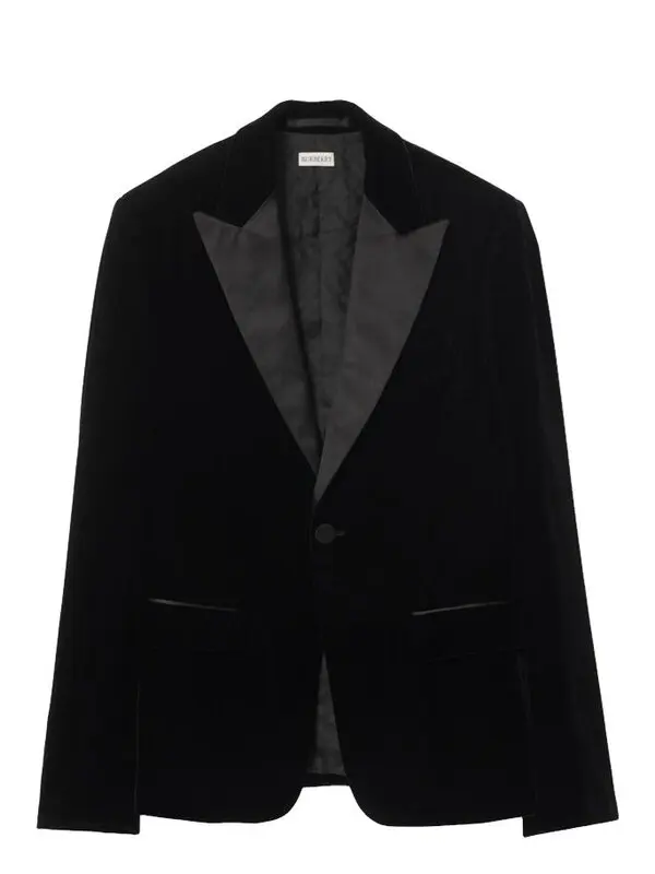Burberry Velvet Tuxedo Jacket - Black