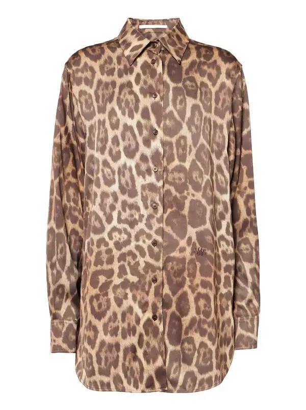 Stella McCartney Leopard-print Viscose Shirt - Neutrals