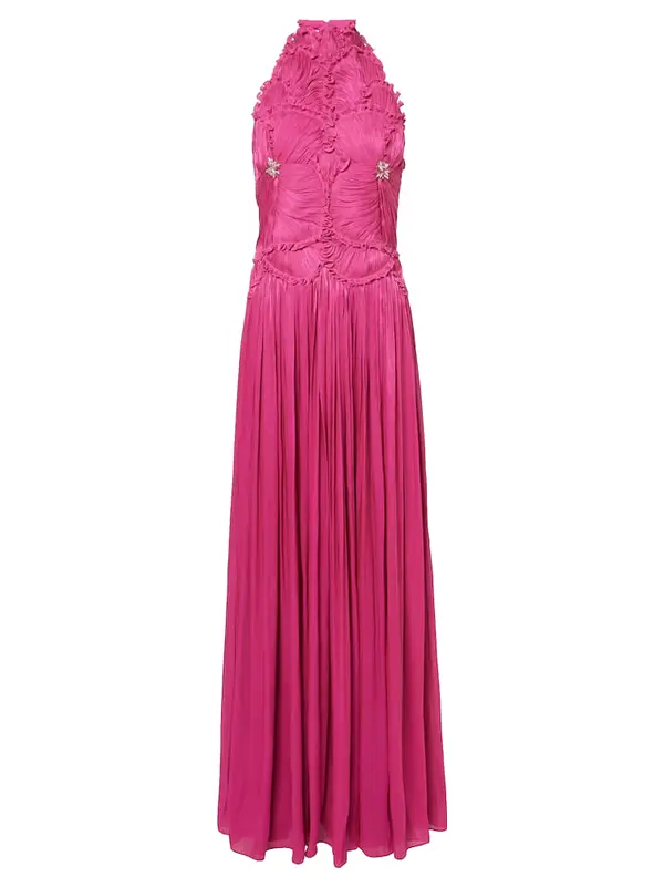 Costarellos Attina Halterneck Gown - Pink