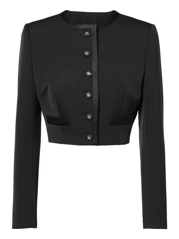 Dolce & Gabbana Cropped Jacket - Black