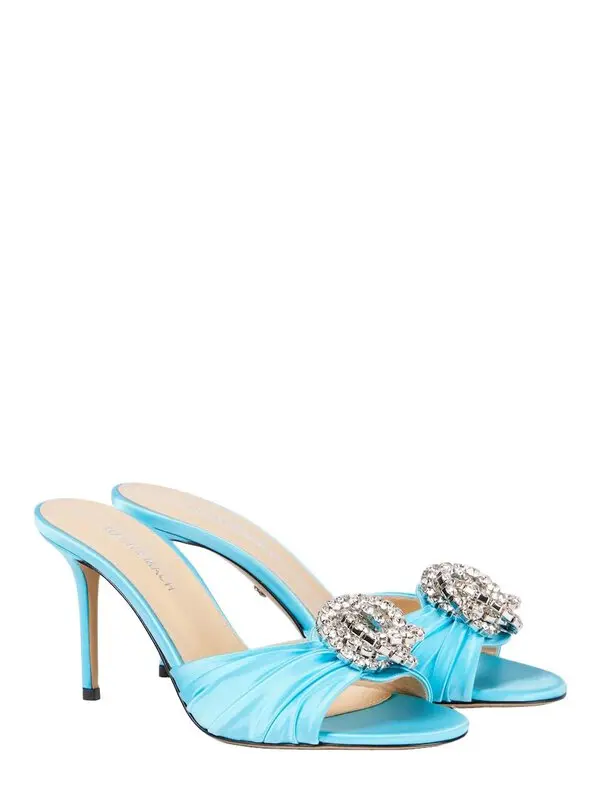 Mach & Mach Galaxy Embellished Mules - Blue