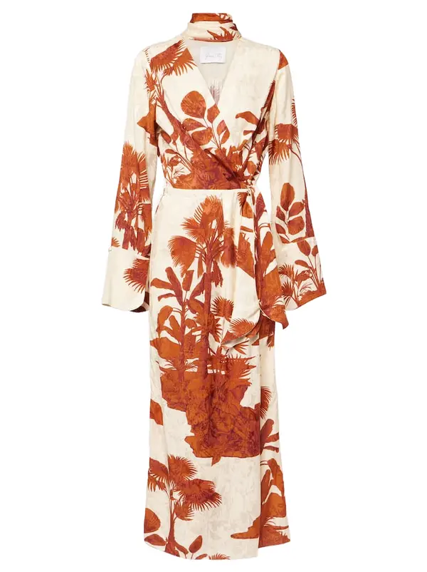 Johanna Ortiz Unmooring Printed Maxi Dress - Orange