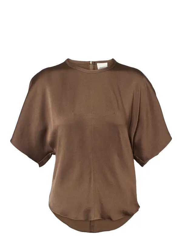 Isabel Marant Karlita Satin Top - Gold