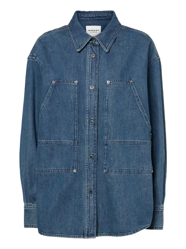 MARANT ETOILE Okely Denim Overshirt - Blue