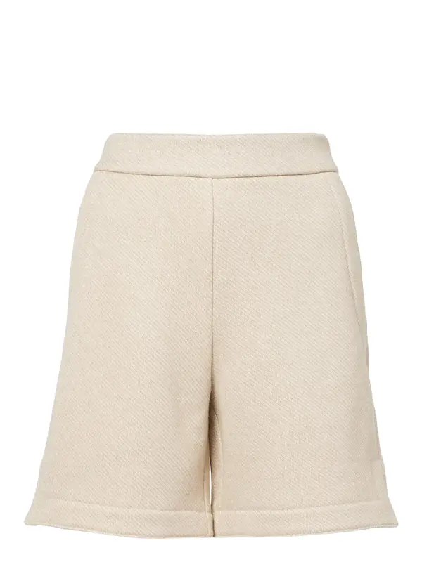 Max Mara Cotton-blend Shorts - Beige