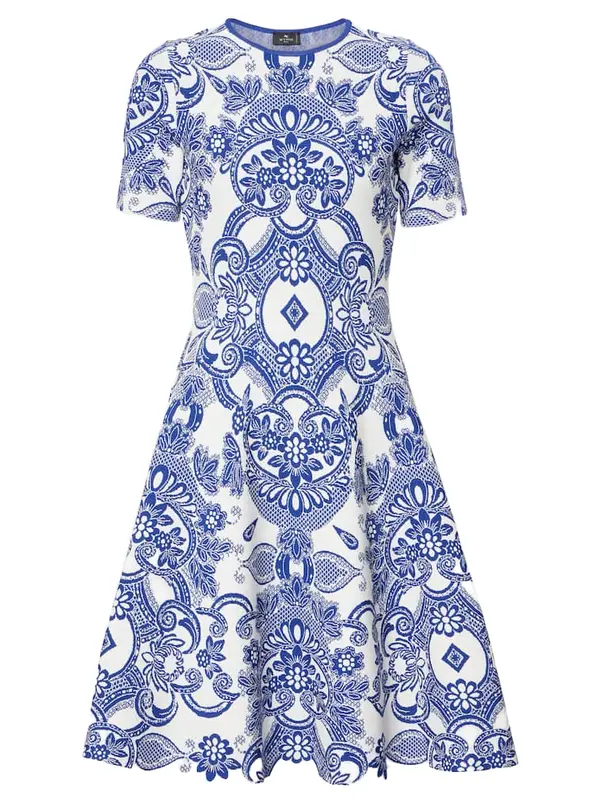 Etro Paisley Mini Dress - Blue