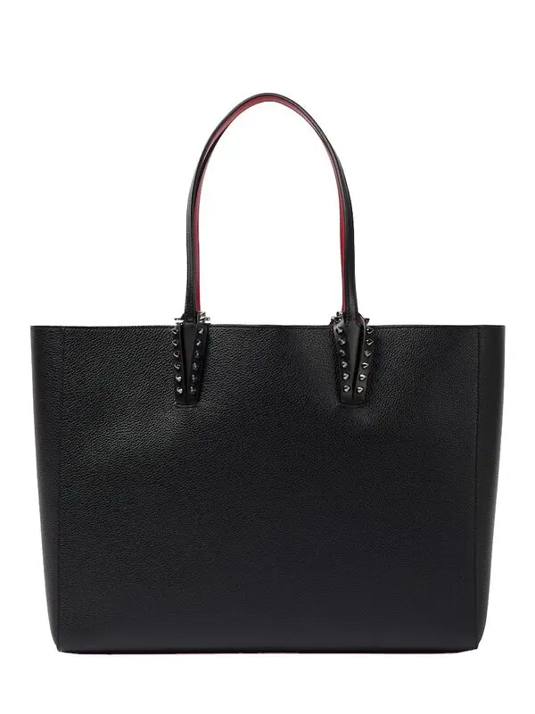 CHRISTIAN LOUBOUTIN Cabata Large Leather Tote Bag - Black