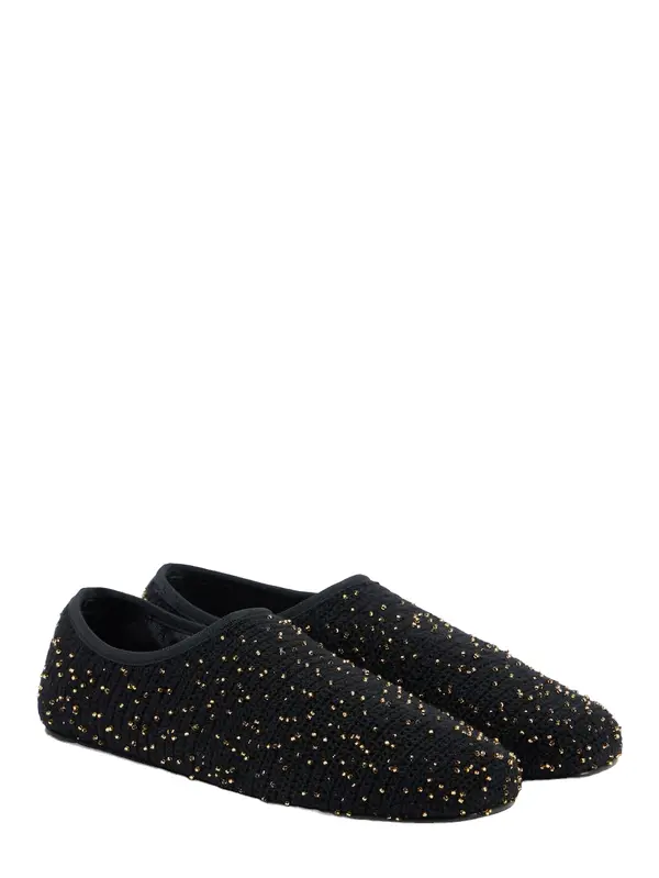 Gabriela Hearst Aris Embellished Ballet Flats - Black