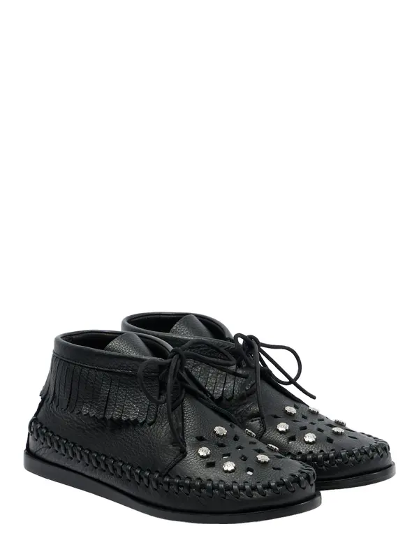 Isabel Marant Erkee Leather Moccasins - Black