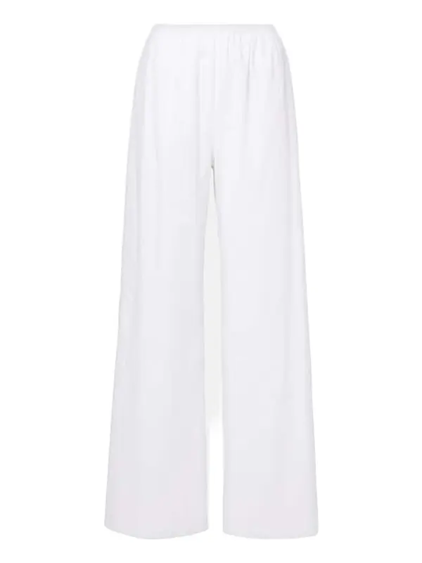 Asceno Austin Cotton Straight Pants - White