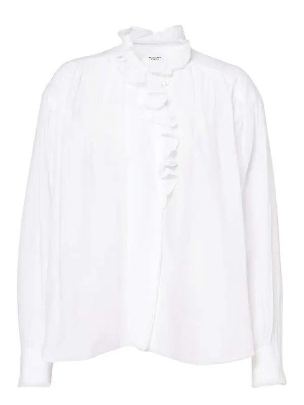 MARANT ETOILE Etoile Cotton-blend Pajama Shirt - White