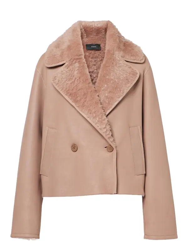 JOSEPH Rousse Shearling Jacket - Beige