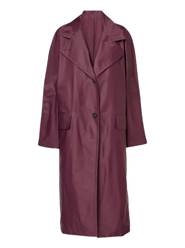 FERRAGAMO Belted Trench Coat - Burgundy