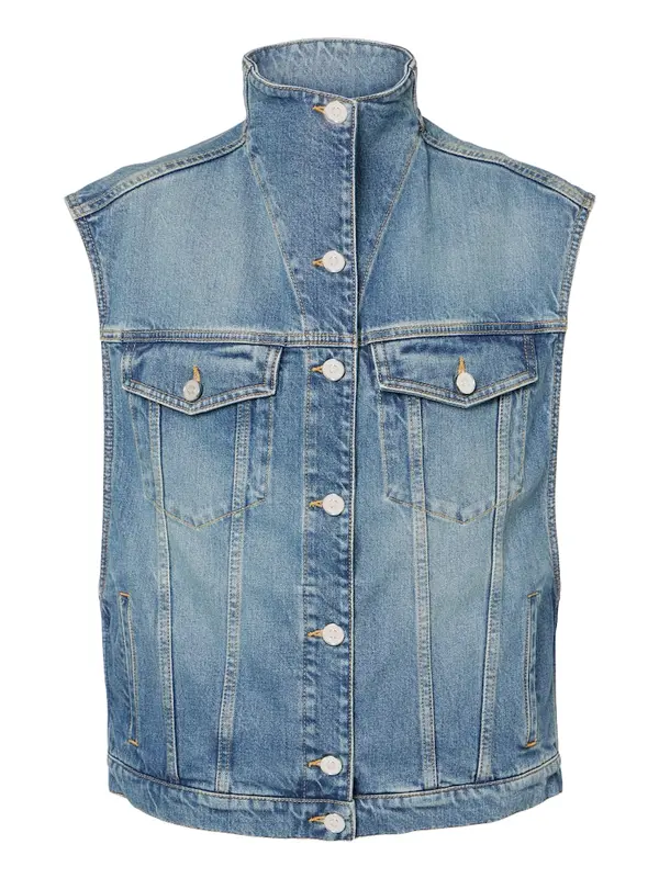 Alaïa Denim Vest - Blue
