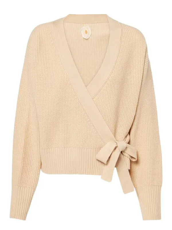 Jardin Des Orangers Wool And Cashmere Wrap Cardigan - Brown