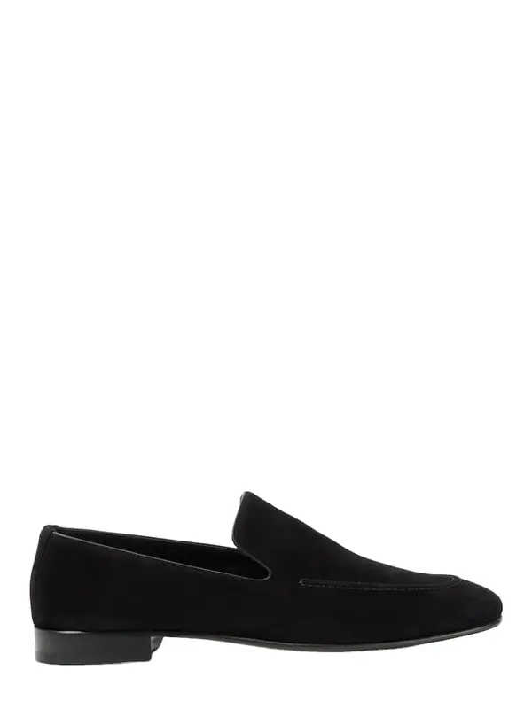 Manolo Blahnik Truro Suede Loafers - Black