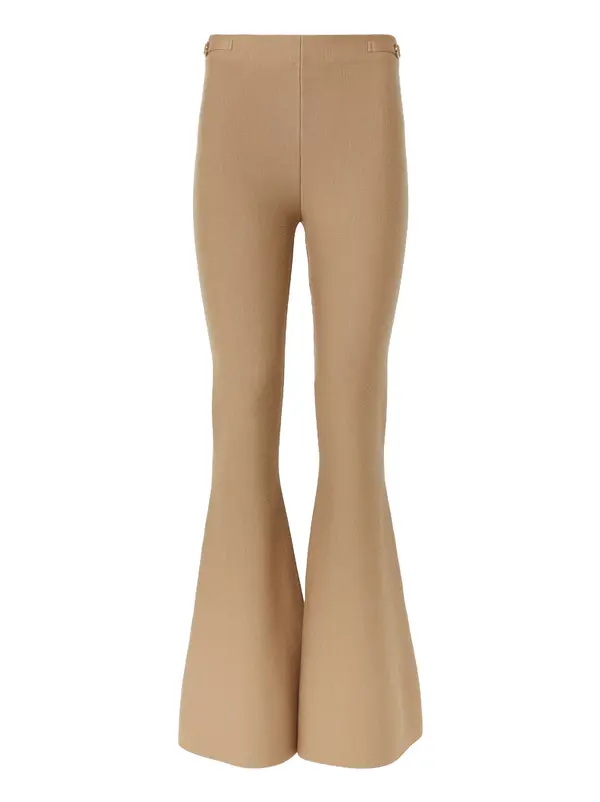 Gabriela Hearst Virgin Wool Flared Pants - Beige