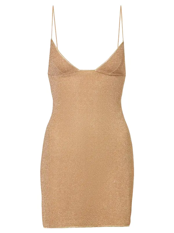 Oseree Lumière Mini Dress - Gold