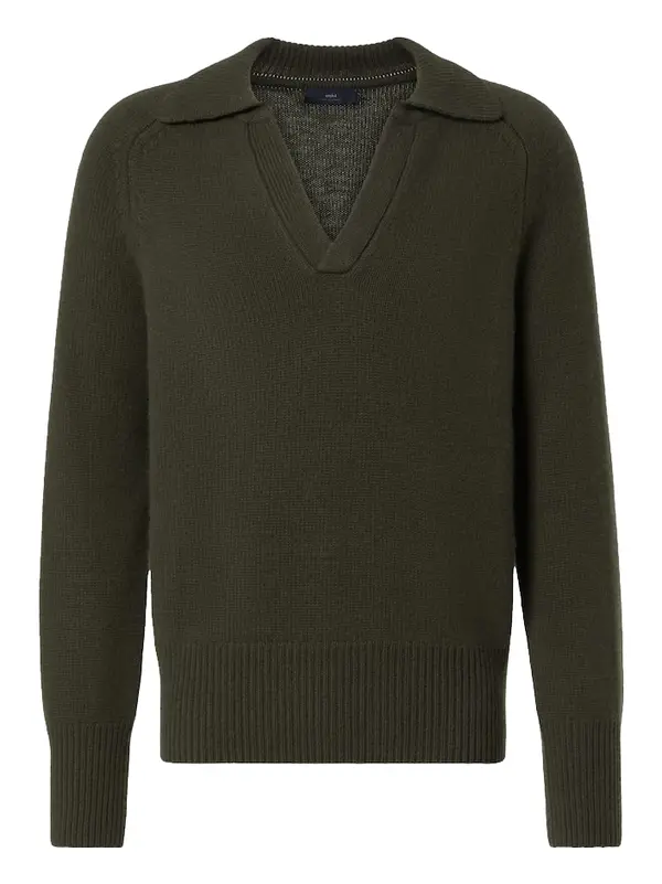 Arch4 Mr Clifton Gate Cashmere Polo Sweater - Green