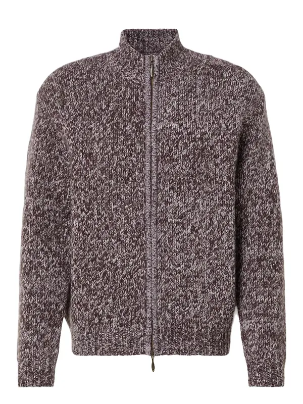 Le Kasha Cashmere Zip-up Sweater - Grey