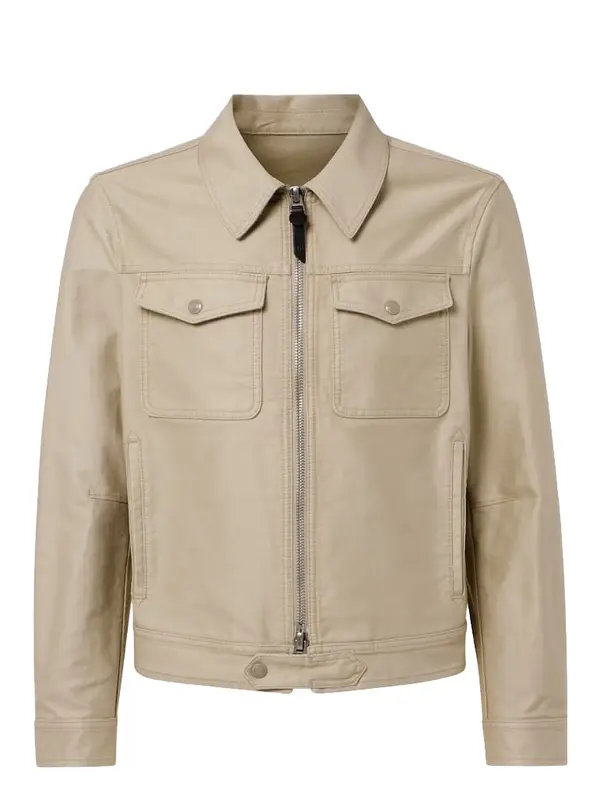 TOM FORD Cotton Satin Blouson - Beige