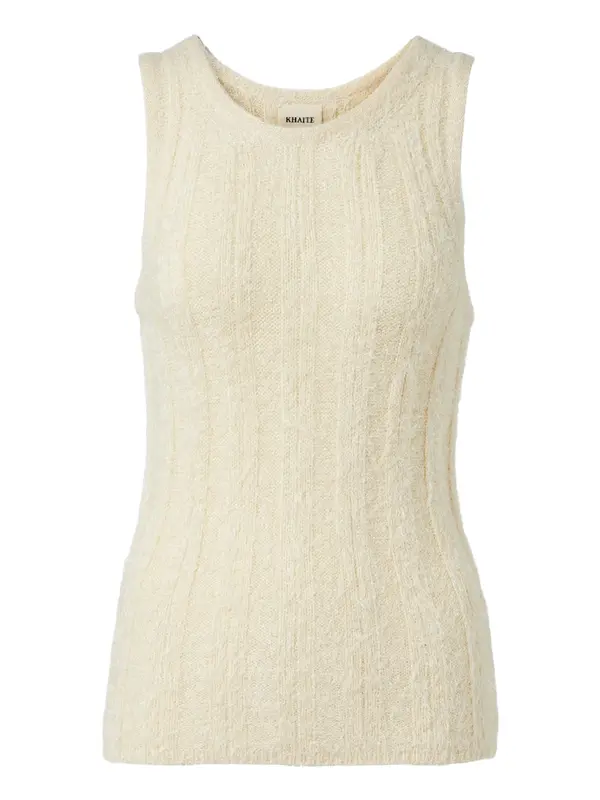 Khaite Lena Silk And Cashmere Tank Top - White