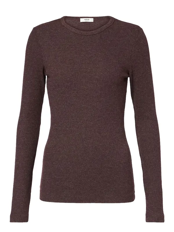 AGOLDE Delphi Jersey Top - Brown