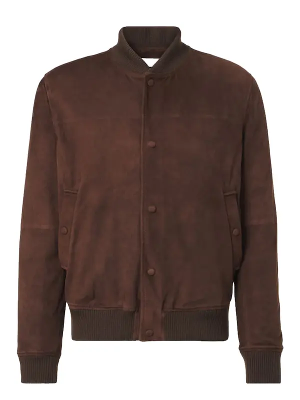 Gabriela Hearst Greg Suede Bomber Jacket - Brown