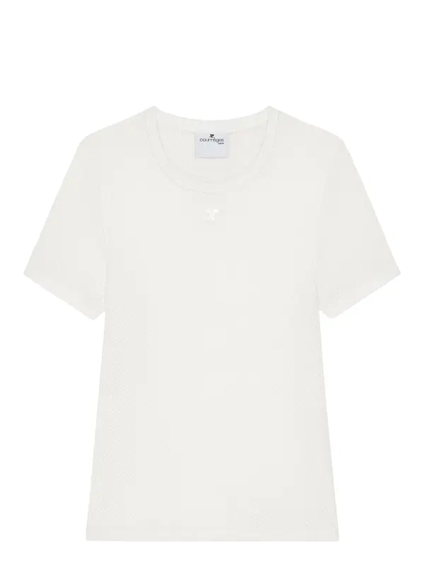COURREGES Mesh T-shirt - White