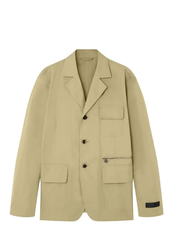 Versace Single-breasted Gabardine Blazer - Neutrals