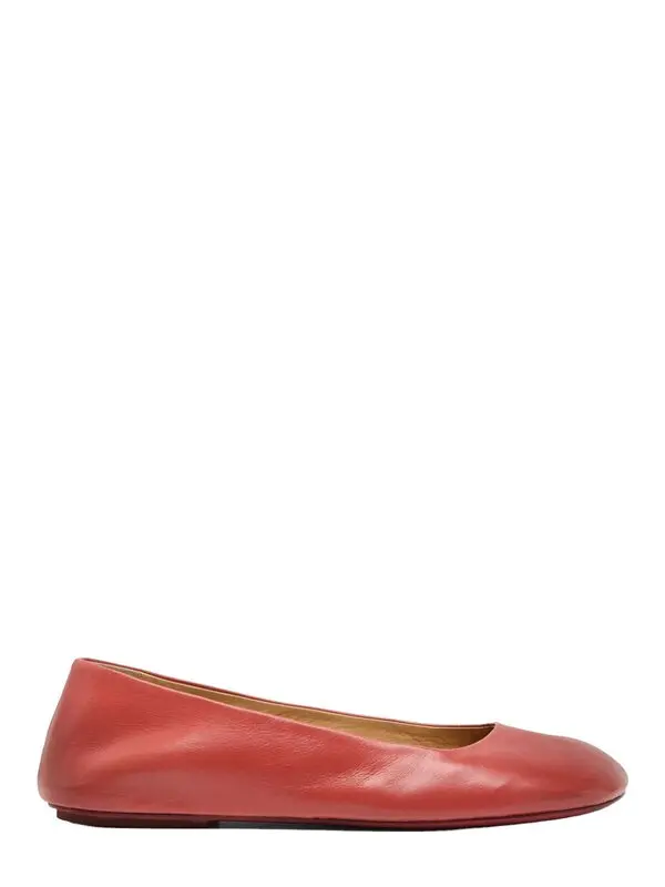 Marsèll Bama Square-toe Ballet Flats - Red