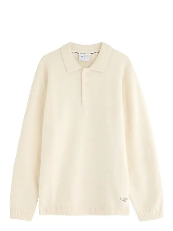 PERCIVAL Alpaca-blend Polo Jumper - Cream