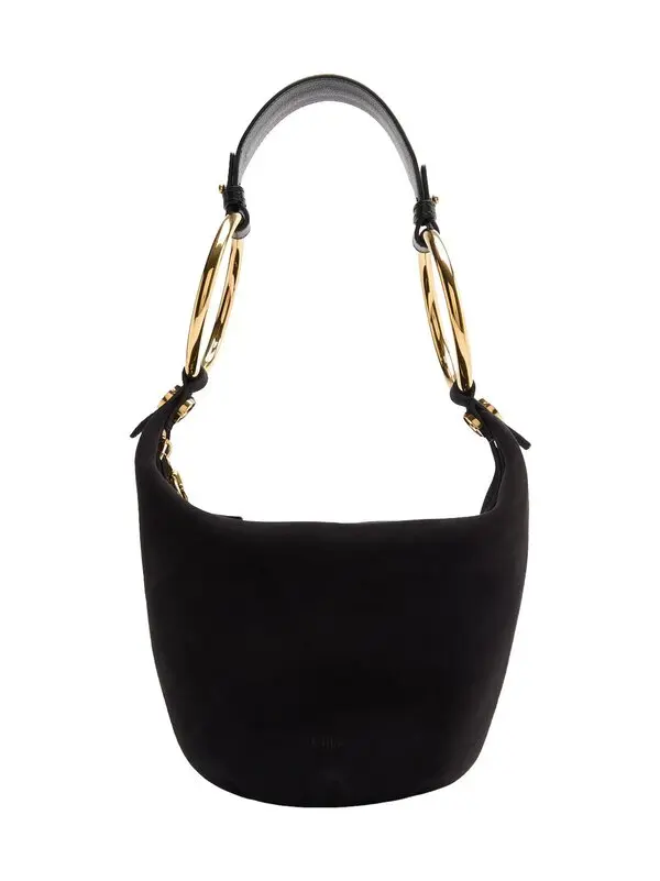 Chloé Suede Shoulder Bag - Black