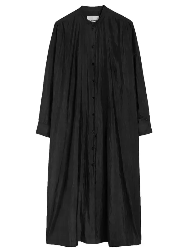 JIL SANDER Satin Shirt Dress - Black