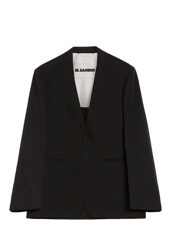 JIL SANDER Wool Blazer - Black