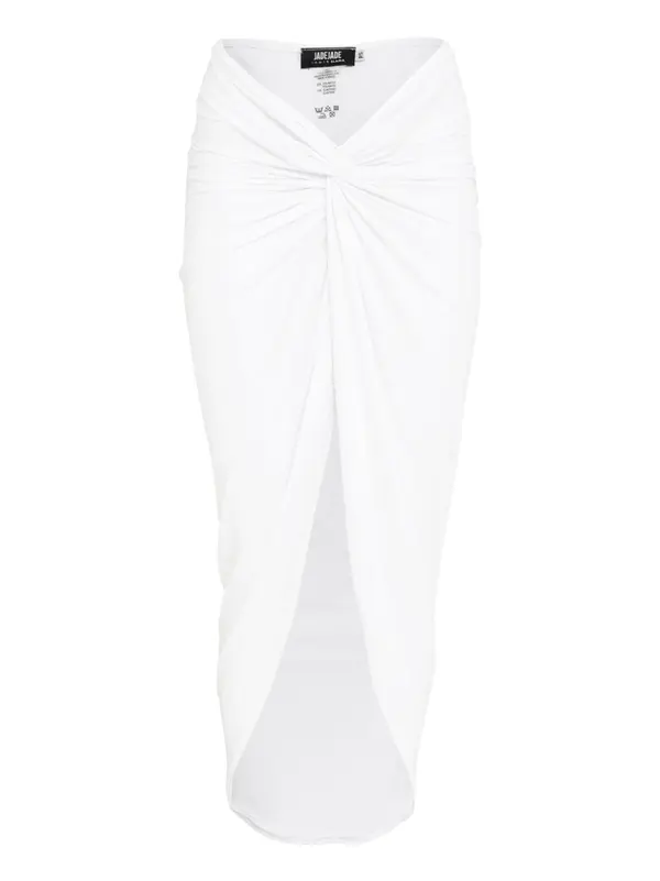 AMIR SLAMA Gathered Midi Skirt - White
