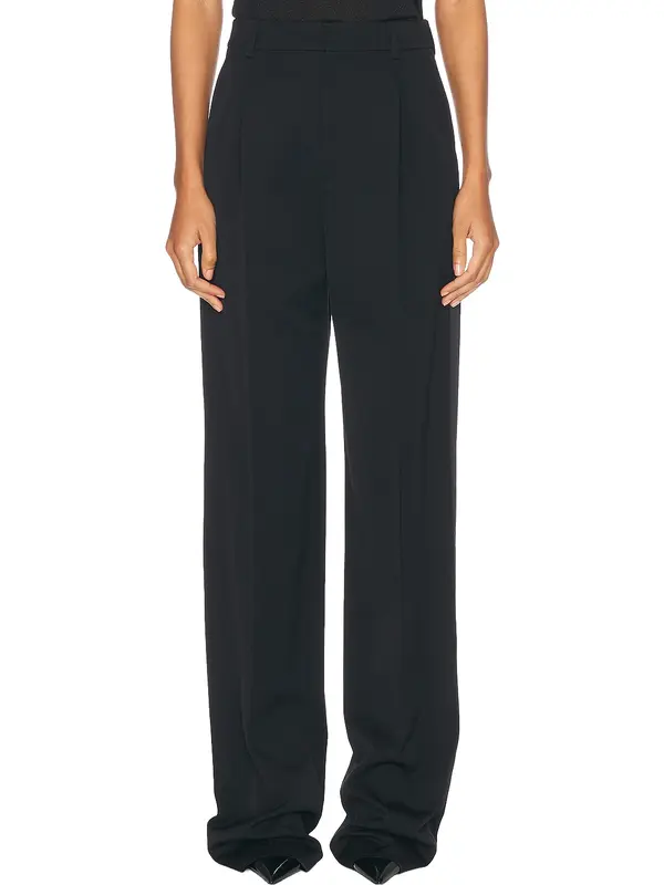 Saint Laurent Wide Leg Trouser - Noir