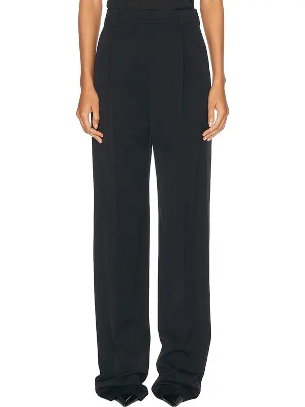 Saint Laurent Wide Leg Trouser - Noir