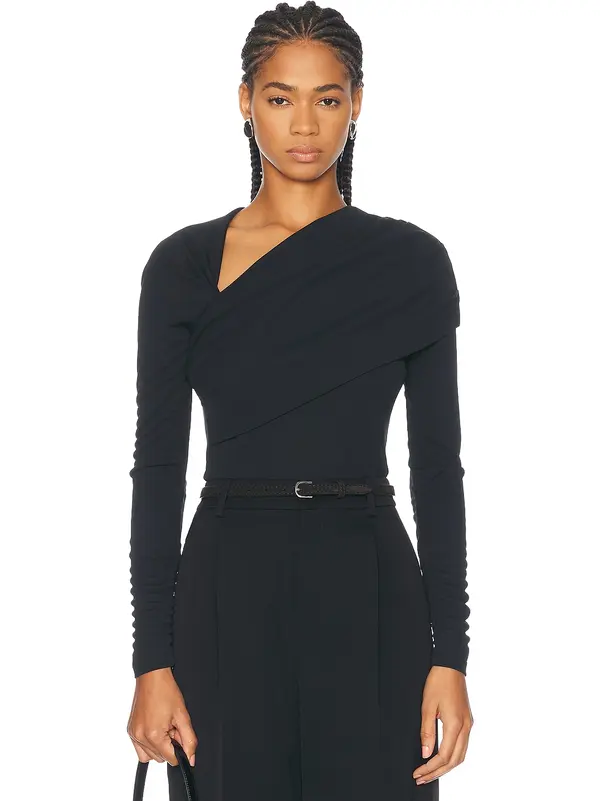 Carolina Herrera Draped Top - Black
