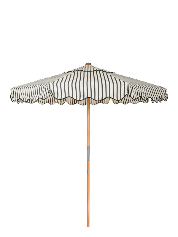 BUSINESS & PLEASURE Market Umbrella In Black - Monaco Black Stripe